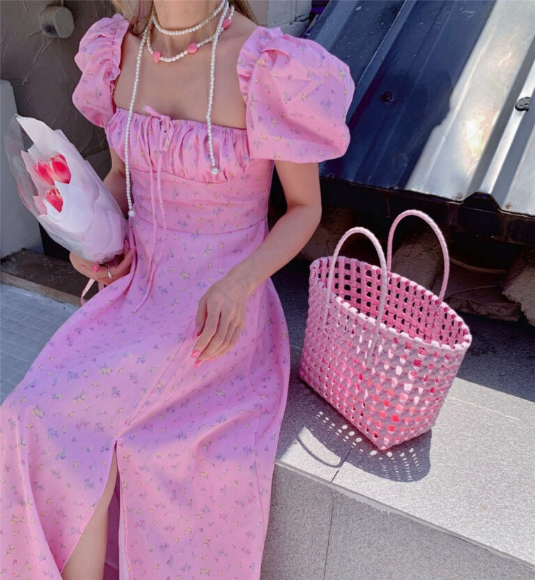 Pink Shabby Chic Cottagecore Dress | Cottagecore Dress