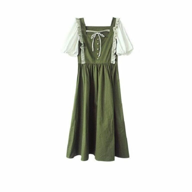 The Green Cottagecore Dress | Cottagecore Dress