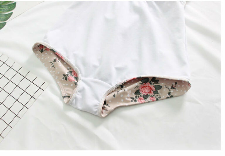 Rose Swim Floral Long Sleeve One Piece cottagecore Swimsuit ...