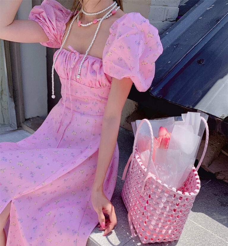 Pink Shabby Chic Cottagecore Dress | Cottagecore Dress