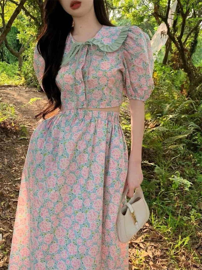 Pink Cottagecore 2-Piece Set | Cottagecore Dress