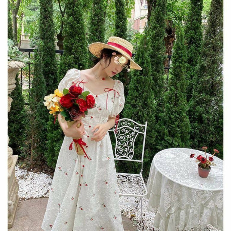 Morning Garden Rose Cottagecore Dress | Cottagecore Dress