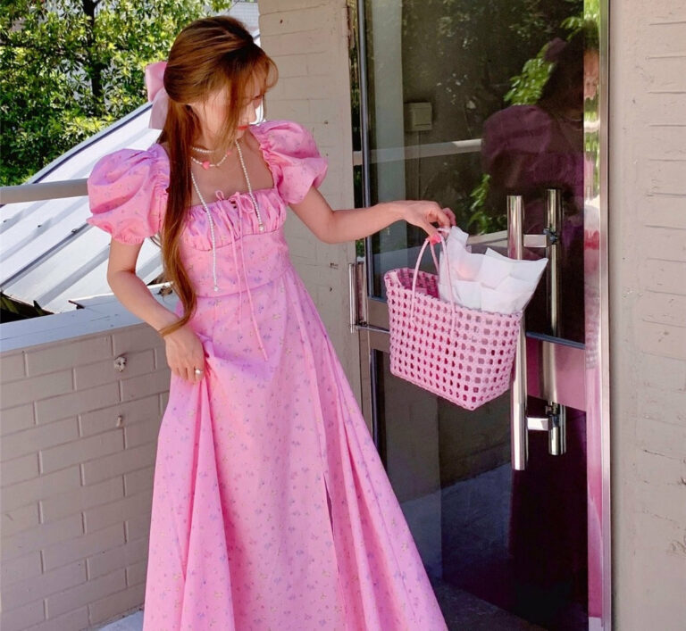 Pink Shabby Chic Cottagecore Dress | Cottagecore Dress