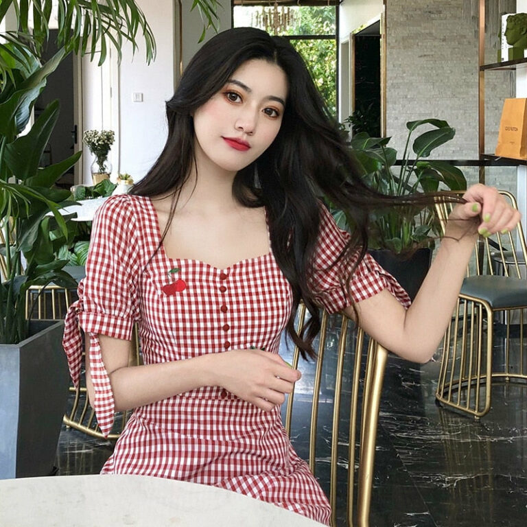 Red Plaid Dress | Cottagecore Dress
