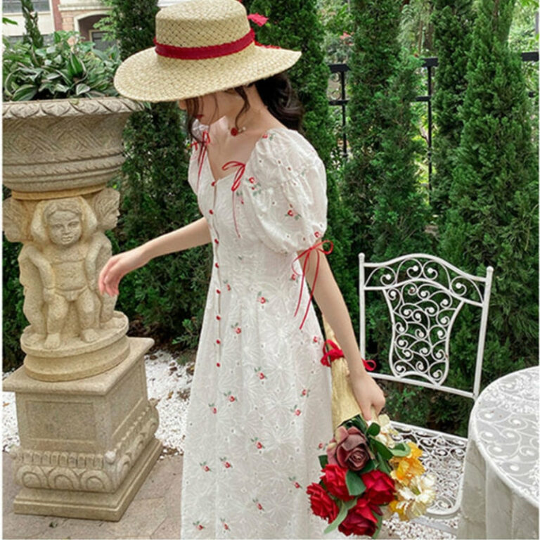 Morning Garden Rose Cottagecore Dress | Cottagecore Dress